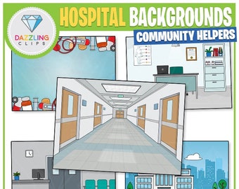 City Backgrounds Clip Art for BOOM CARDS, Powerpoint and Slides Cute ...