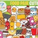 Food Pair Cuties Clipart - Kawaii Clipart - Instant Download - Food ...