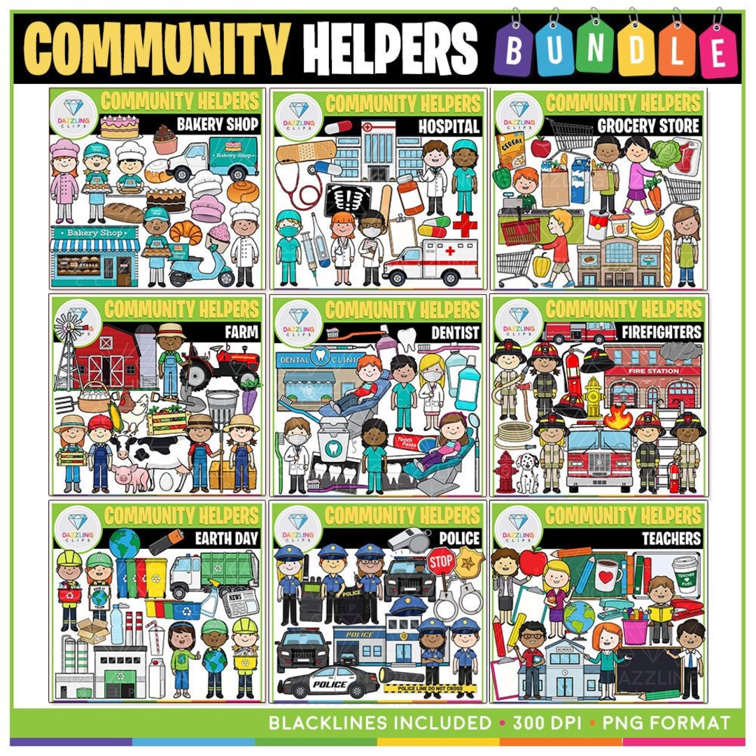Community Helpers Clip Art Bundle! - Instant Download - Firefighters ...