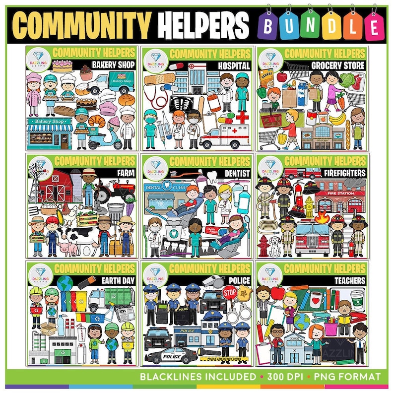 Community Helpers Clip Art Bundle! - Instant Download - Firefighters ...