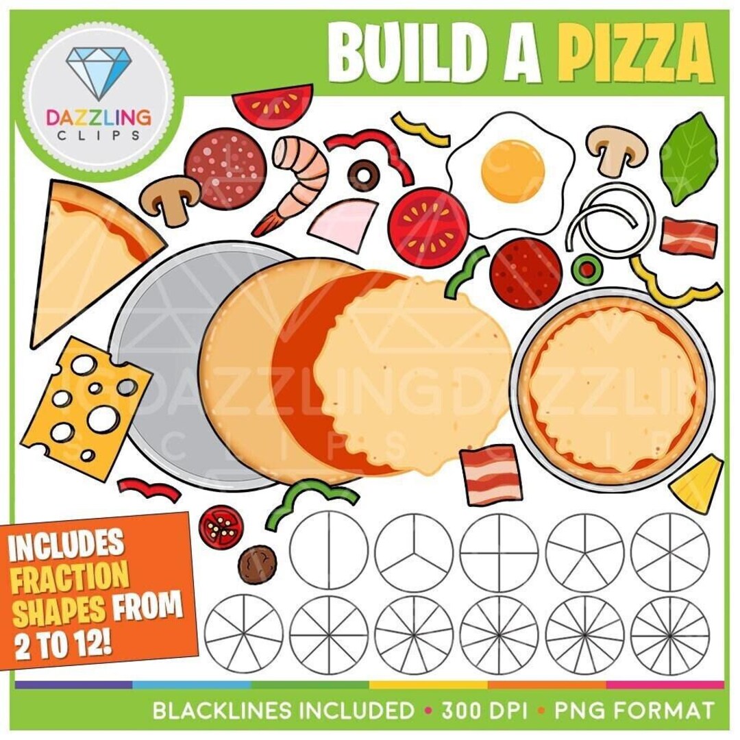 Build a Pizza Clipart Set: 70 Illustrations (digital Download) - Etsy