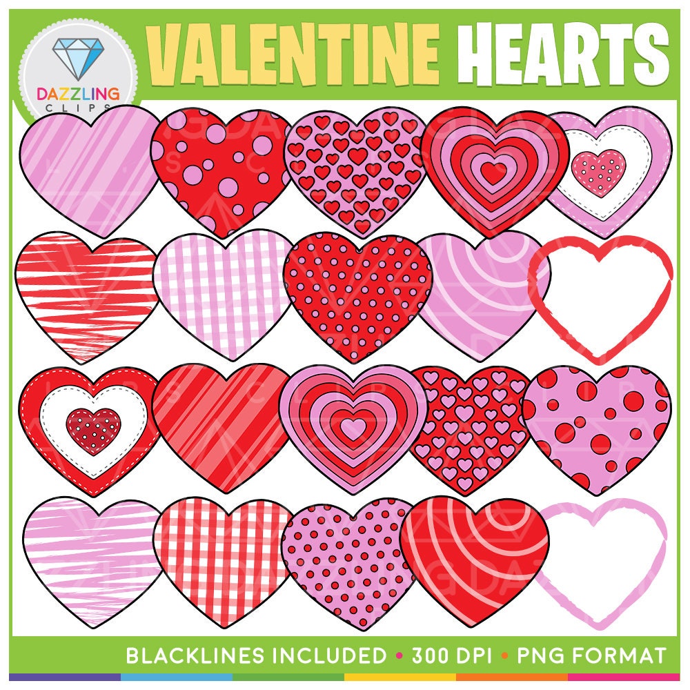 Valentine's Day Clip Art Bundle! - Instant Download - Candy Hearts ...