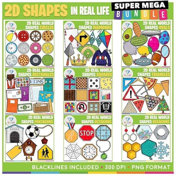Real Life Examples Of 2d Shapes Teaching Shapes 2d