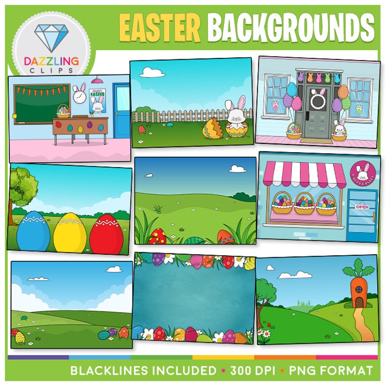 Holiday Backgrounds Clip Art BUNDLE Cute Clipart Instant - Etsy