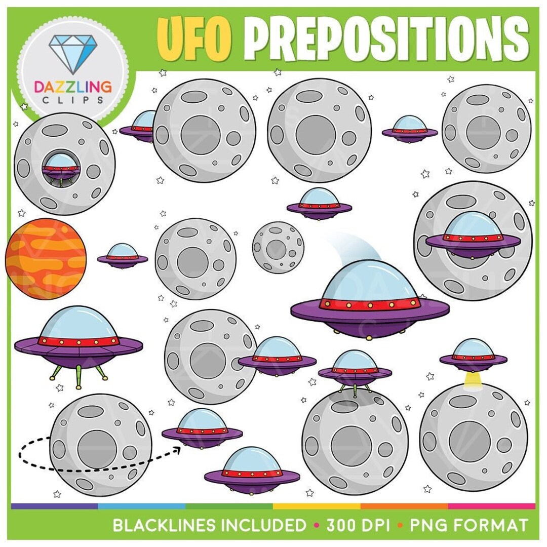 UFO Prepositions / Positional Word Clipart / Positional Word Clipart ...