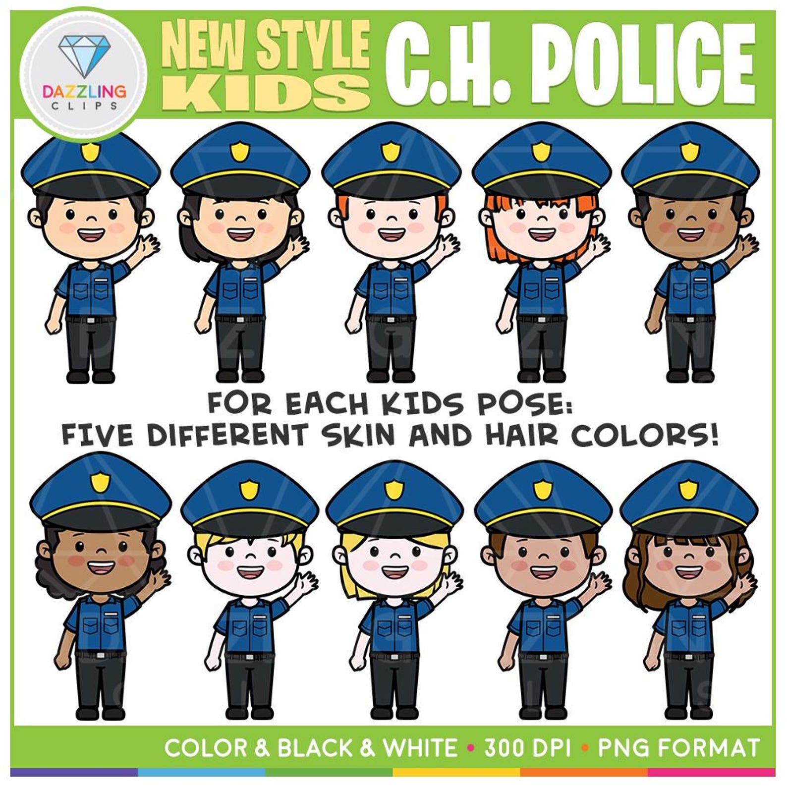 Chibi Style Community Helpers Police Clipart - 106 Illustrations ...