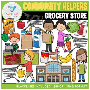 Community Helpers Clip Art Bundle Instant Download Firefighters ...