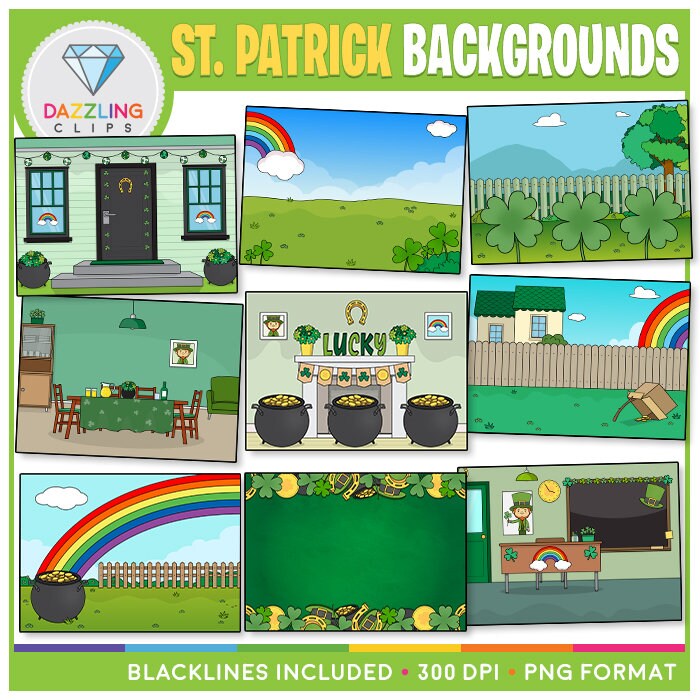 Holiday Backgrounds Clip Art BUNDLE Cute Clipart Instant - Etsy