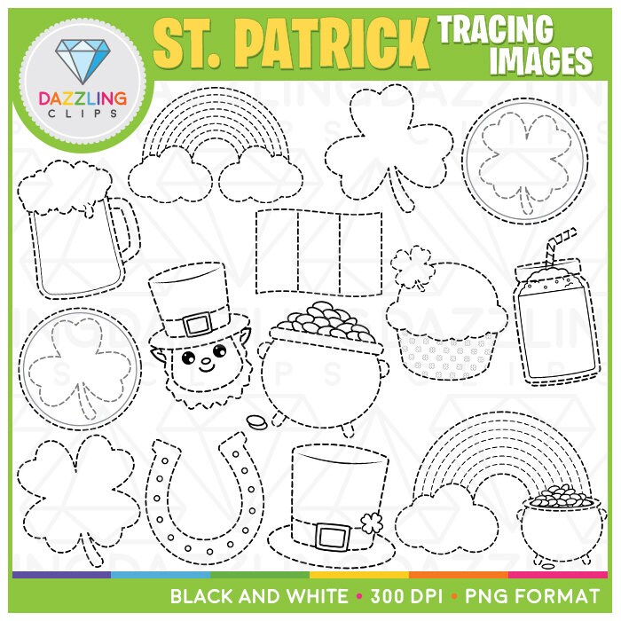 Holiday Tracing Images Clipart BUNDLE! - Holiday Clipart - Instant ...