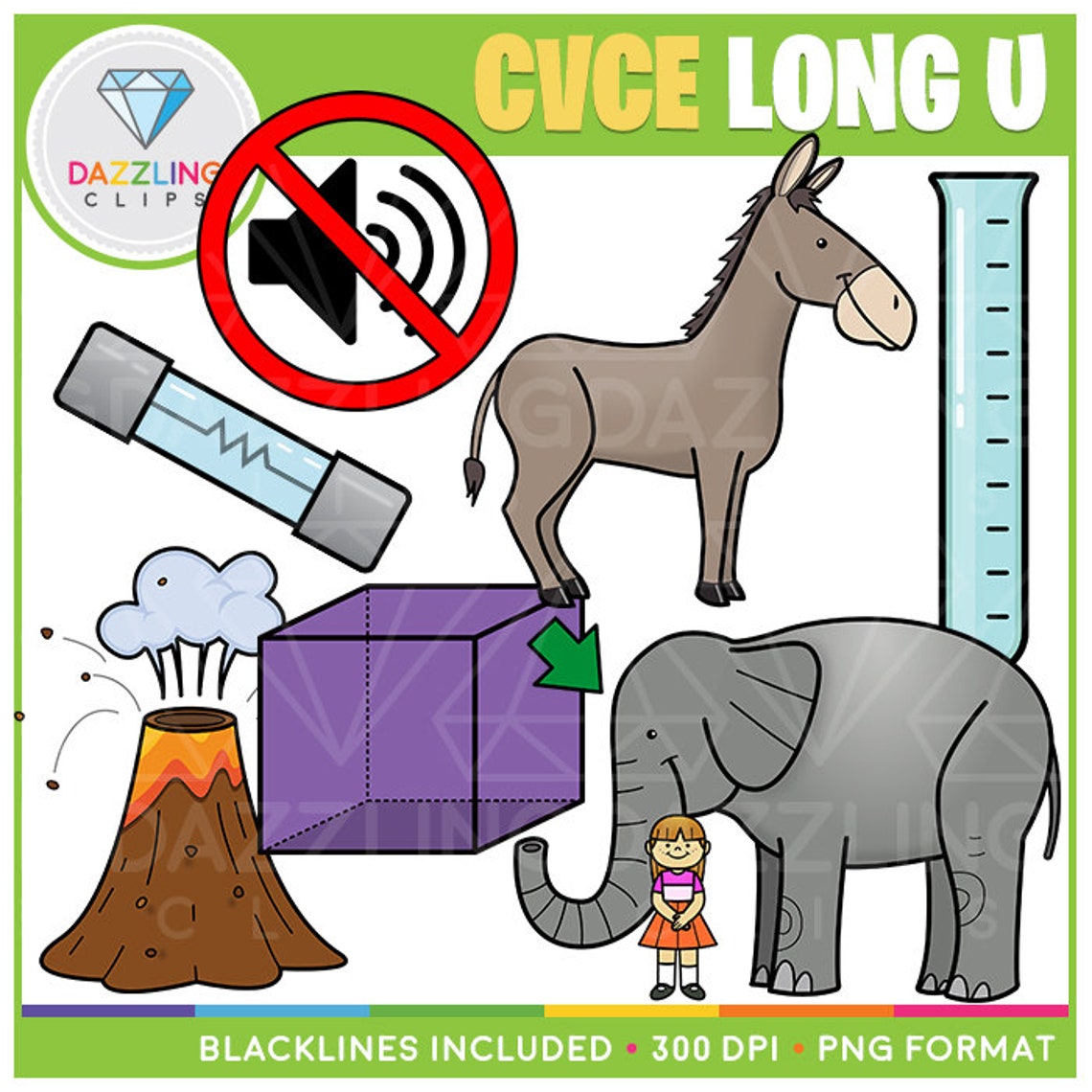 CVCe Clip Art BUNDLE! - 56 Bilder! - Clipart - Sofort Download - Lern ...