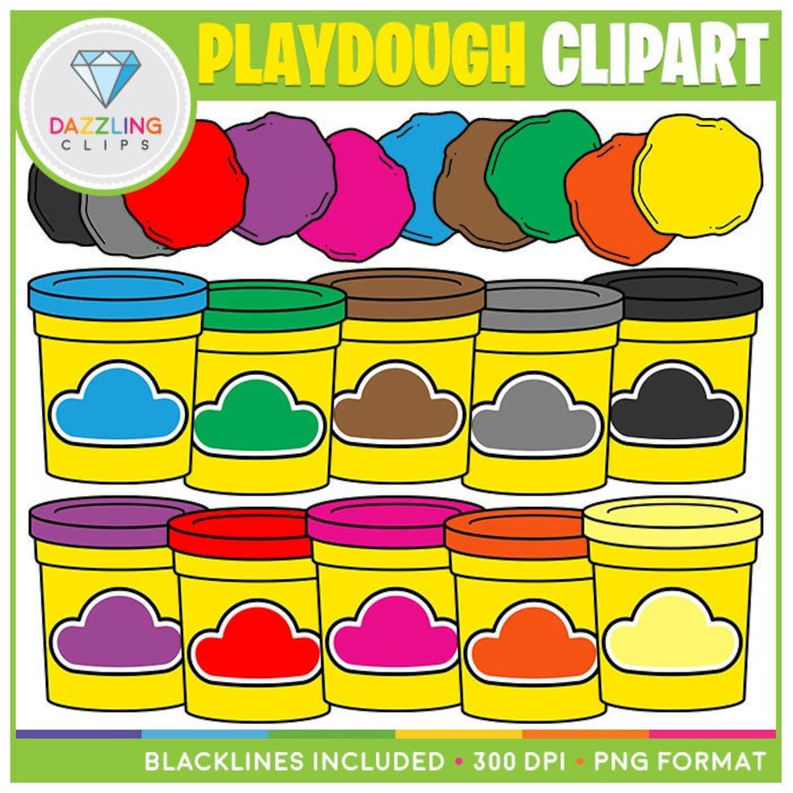 Playdough / Play-doh Clip Art - Instant Download - Educational Clipart ...