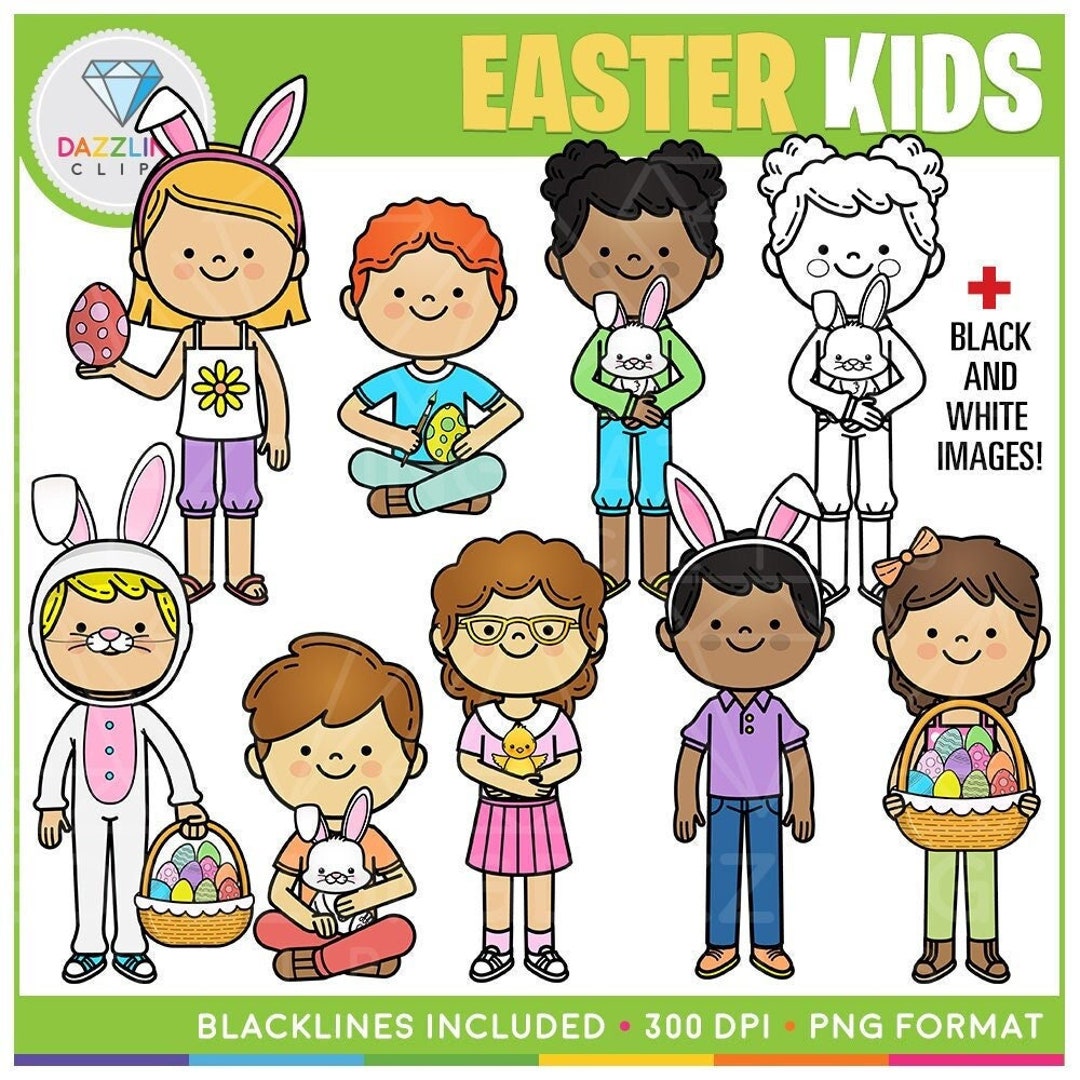 Easter Kids Clip Art - Instant Download - Educational Clipart - Math ...