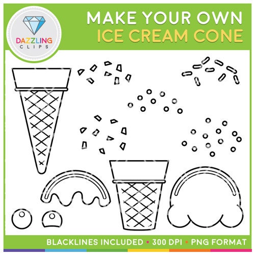 Make Your Own Ice Cream Clip Art - Instant Download - Educational ...