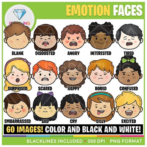 Emotion Faces Clip Art Free Emotions Clipart Stock Illustrations