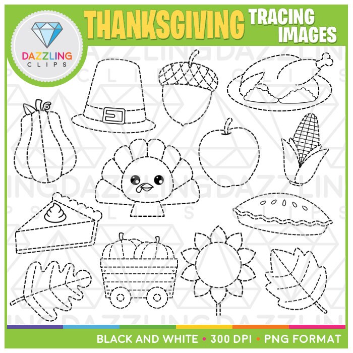 Holiday Tracing Images Clipart BUNDLE! - Holiday Clipart - Instant ...