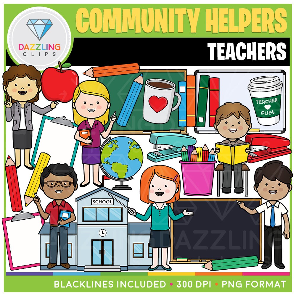 Community Helpers Clip Art Bundle Instant Download Firefighters ...