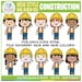 Chibi Style Community Helpers Construction Clipart - 106 Illustrations ...