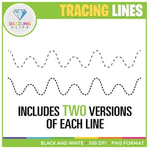 Tracing Lines Clip Art - Instant Download - Educational Clipart - Fine ...