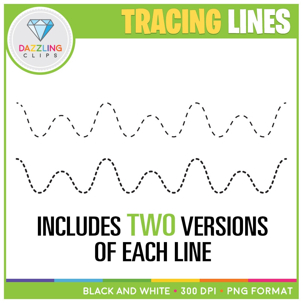 Tracing Lines Clip Art - Instant Download - Educational Clipart - Fine ...