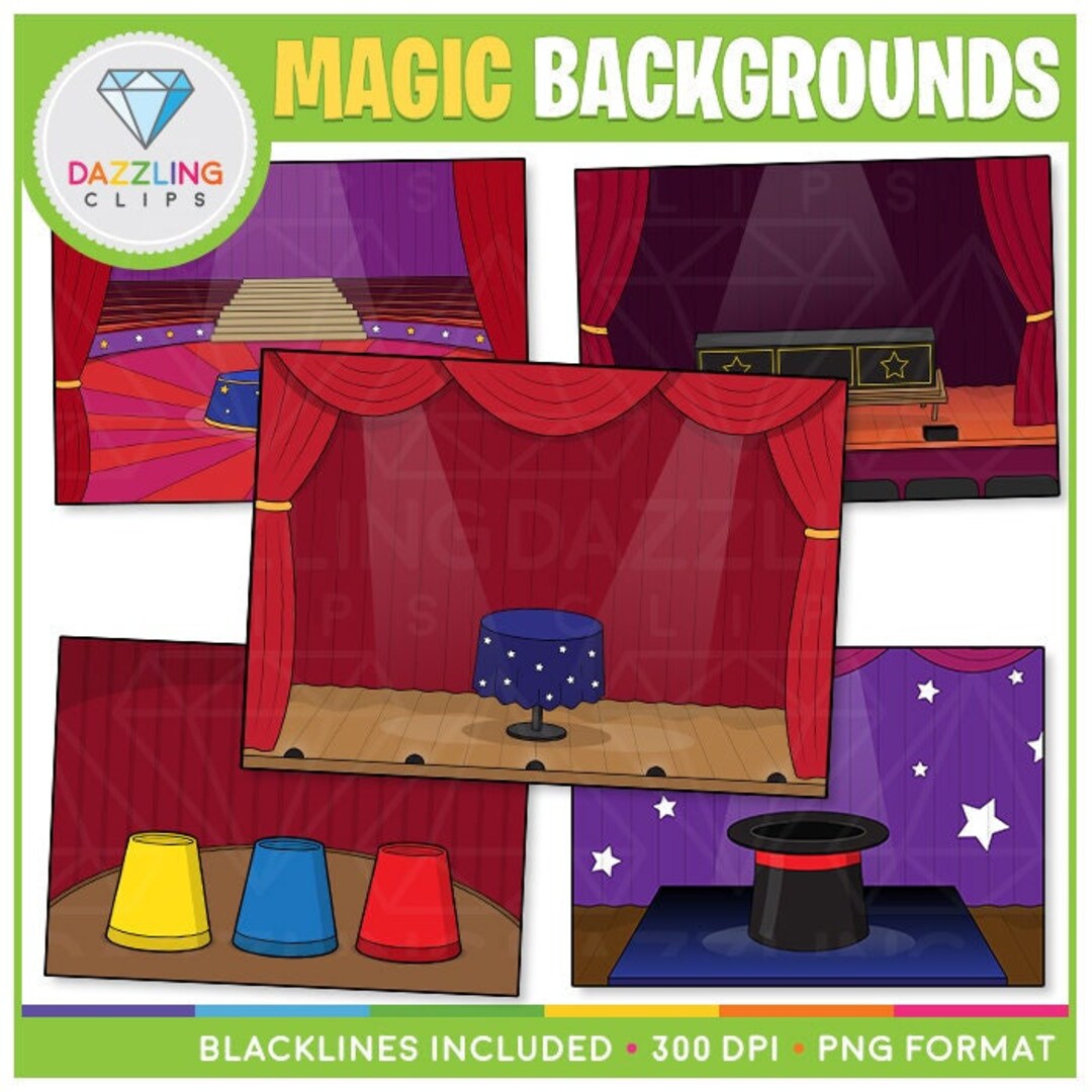 Magic Backgrounds Clip Art- for BOOM CARDS, Powerpoint and Slides ...
