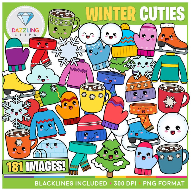 Seasons Cuties Clip Art Bundle! - Instant Download - Seasons Clipart ...