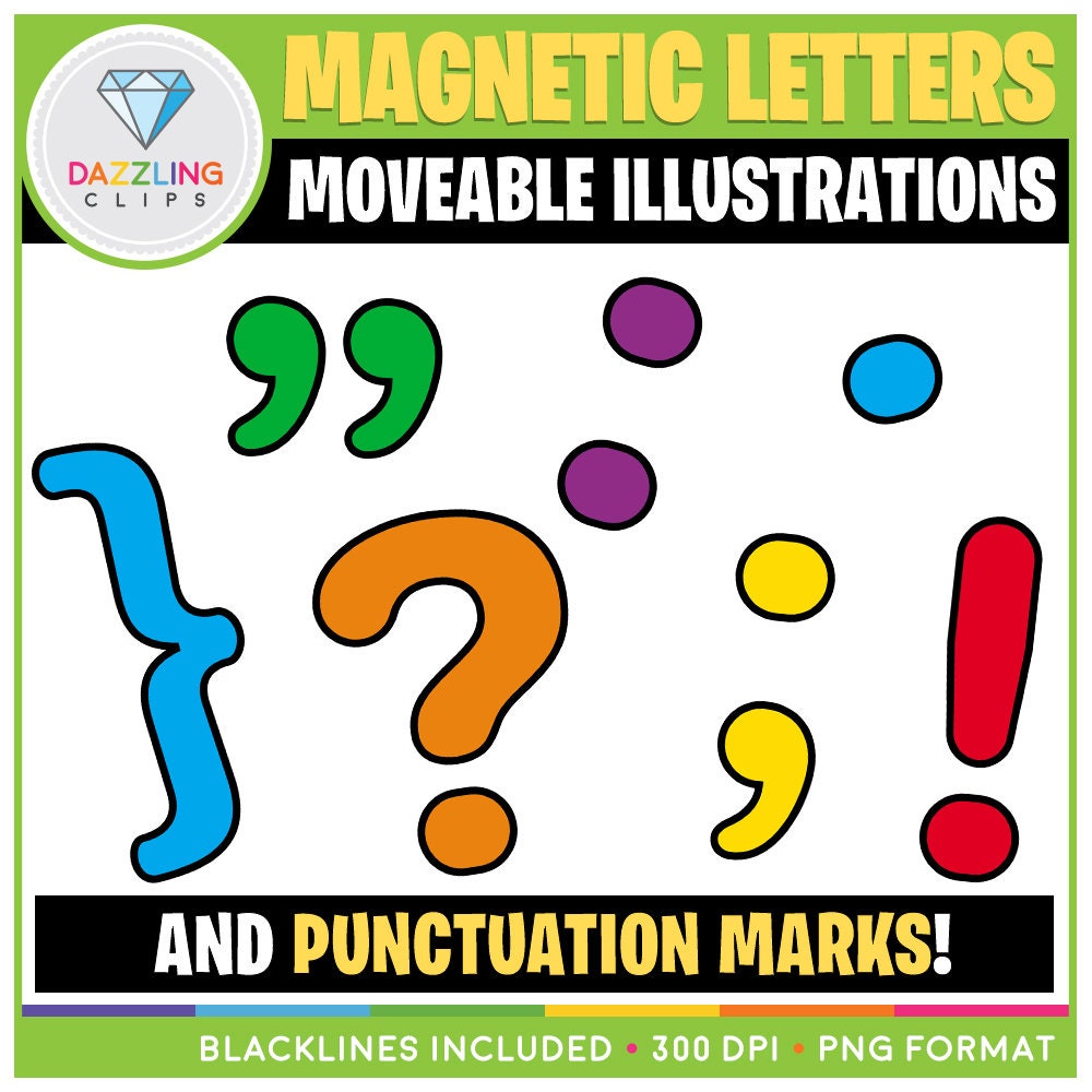 Moveable Magnetic Letters Clipart - 1032 Images - Instant Download ...