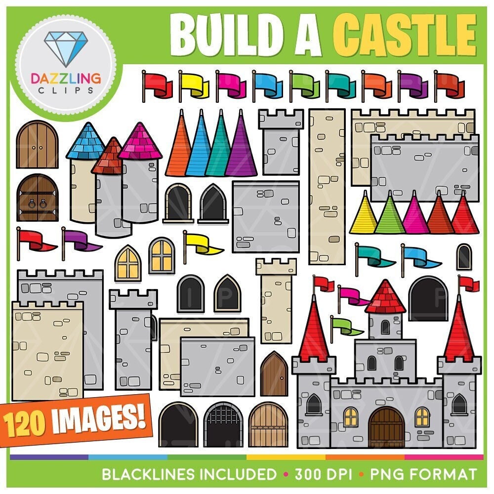 Build a Castle Clipart - Children's Activities - Clipart - Instant ...