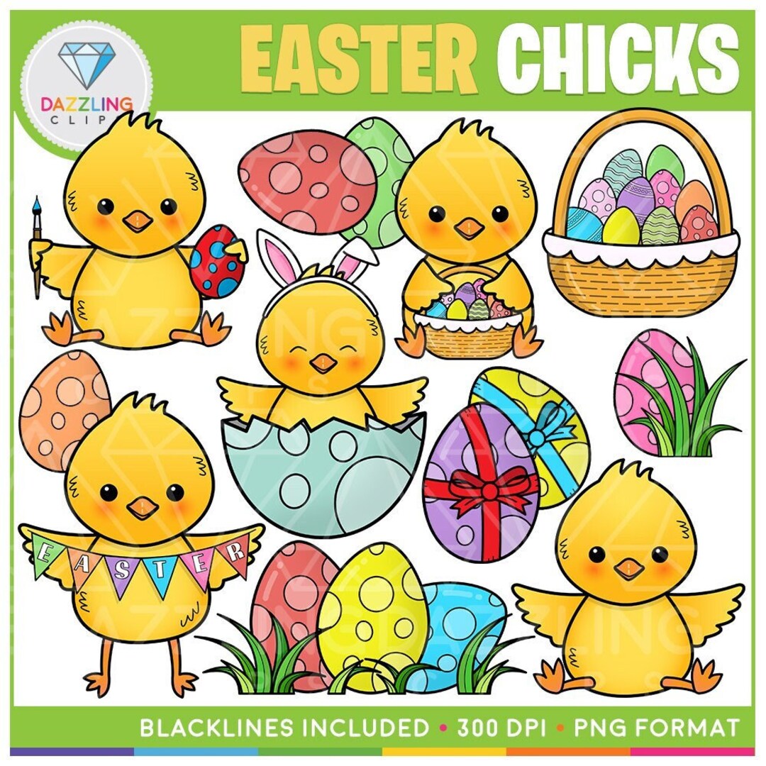 Easter Chicks Clip Art - Instant Download - Educational Clipart - Math ...