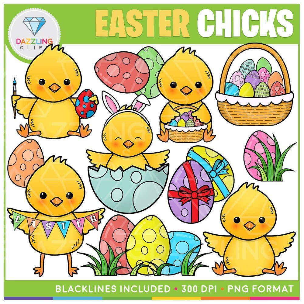 Easter Chicks Clip Art - Instant Download - Educational Clipart - Math ...