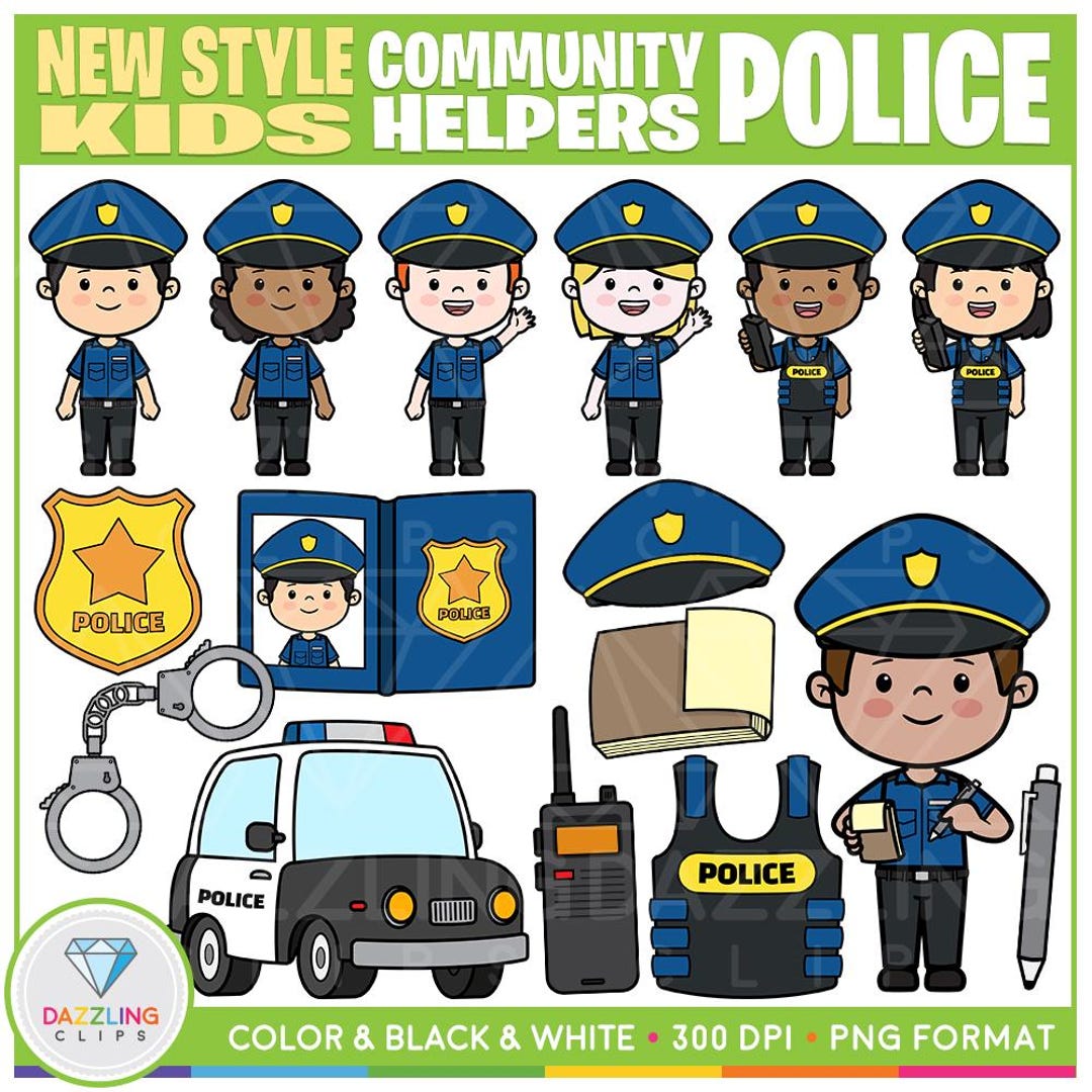Chibi Style Community Helpers Police Clipart - 106 Illustrations ...
