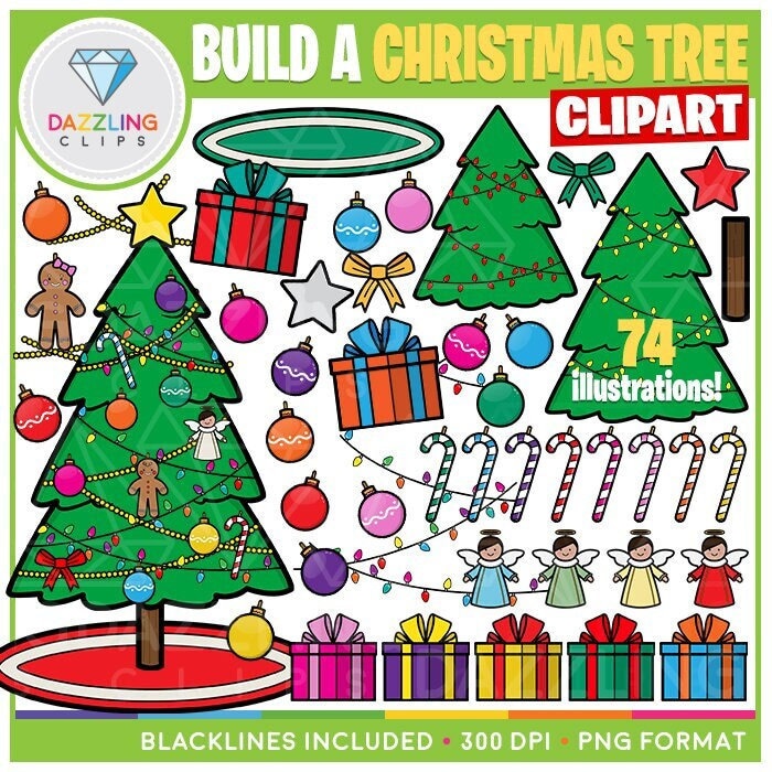 Build a Christmas Tree Clip Art - Children's Activities - Clipart ...