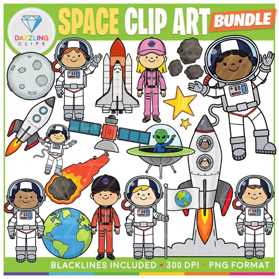 Space Clip Art Bundle! - Clipart - Instant Download - Educational ...