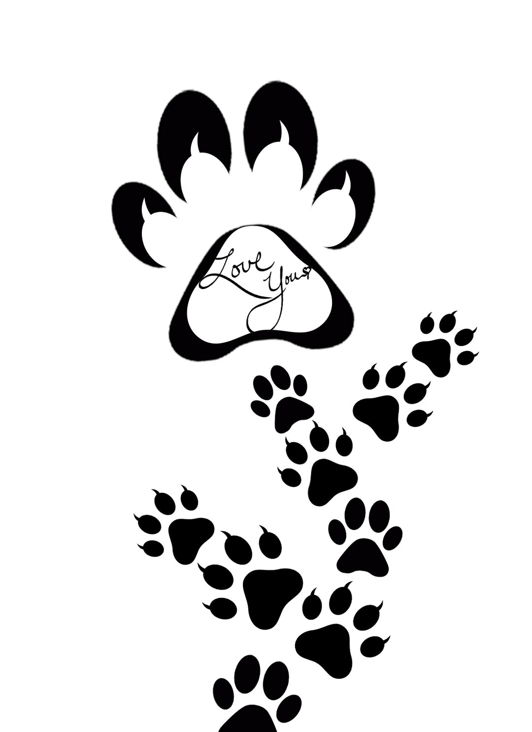 Printable Dog and Cat Flower - Etsy
