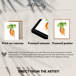 Carrot Watercolor Print From Original Painting Vegetable Wall Art ...