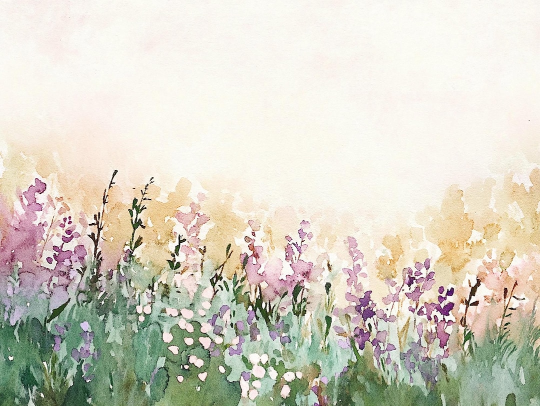 Temecula Wildflowers Painting Abstract Flowers Watercolor Art Print ...