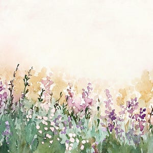 Temecula Wildflowers Painting Abstract Flowers Watercolor Art Print ...
