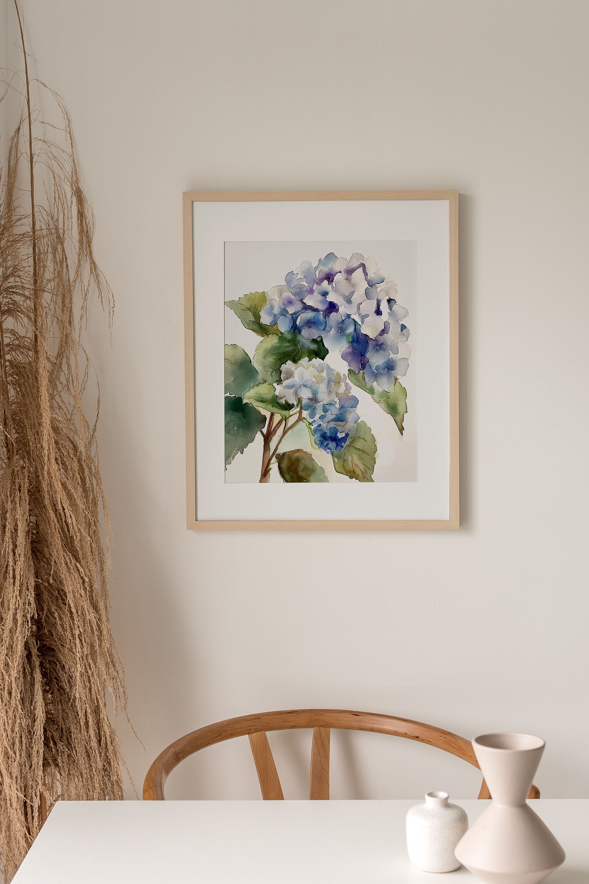 Hydrangea Painting Floral Art Print Floral Watercolor Print Garden ...
