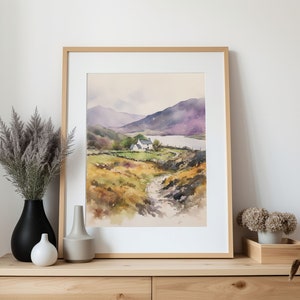 Irish Countryside Painting County Clare Watercolor Art Print Ireland ...