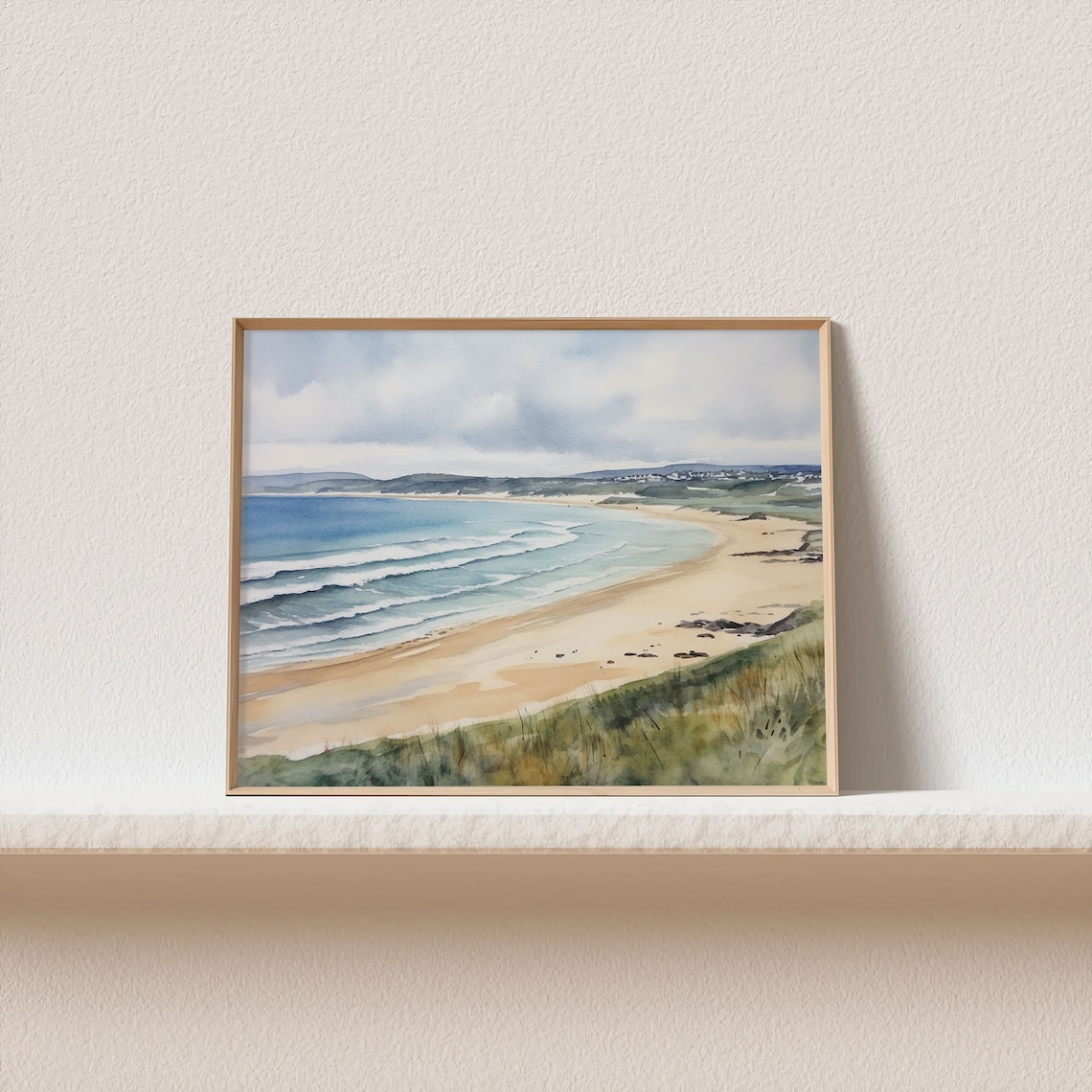 Portsalon Beach Painting Donegal Watercolor Art Print Ireland Coastal ...