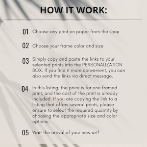 Framed Poster Options for Any SINGLE Print From the Shop - Etsy