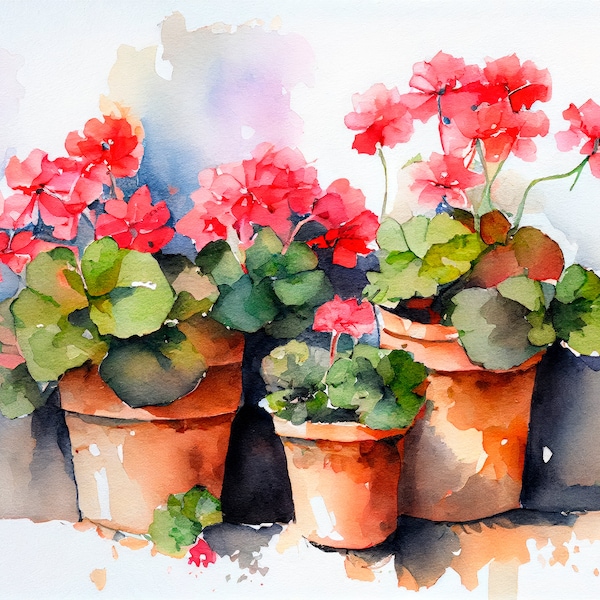 Geranium Print - Etsy