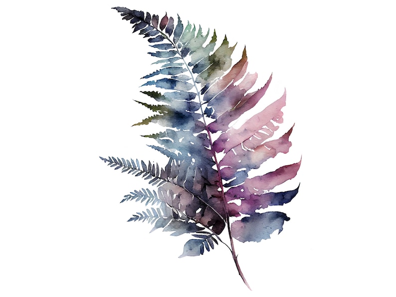 Fern Watercolor Painting Floral Art Print From Original - Etsy