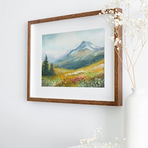 Spring Flowers Watercolor Art Print Colorado Painting Rocky Mountains ...