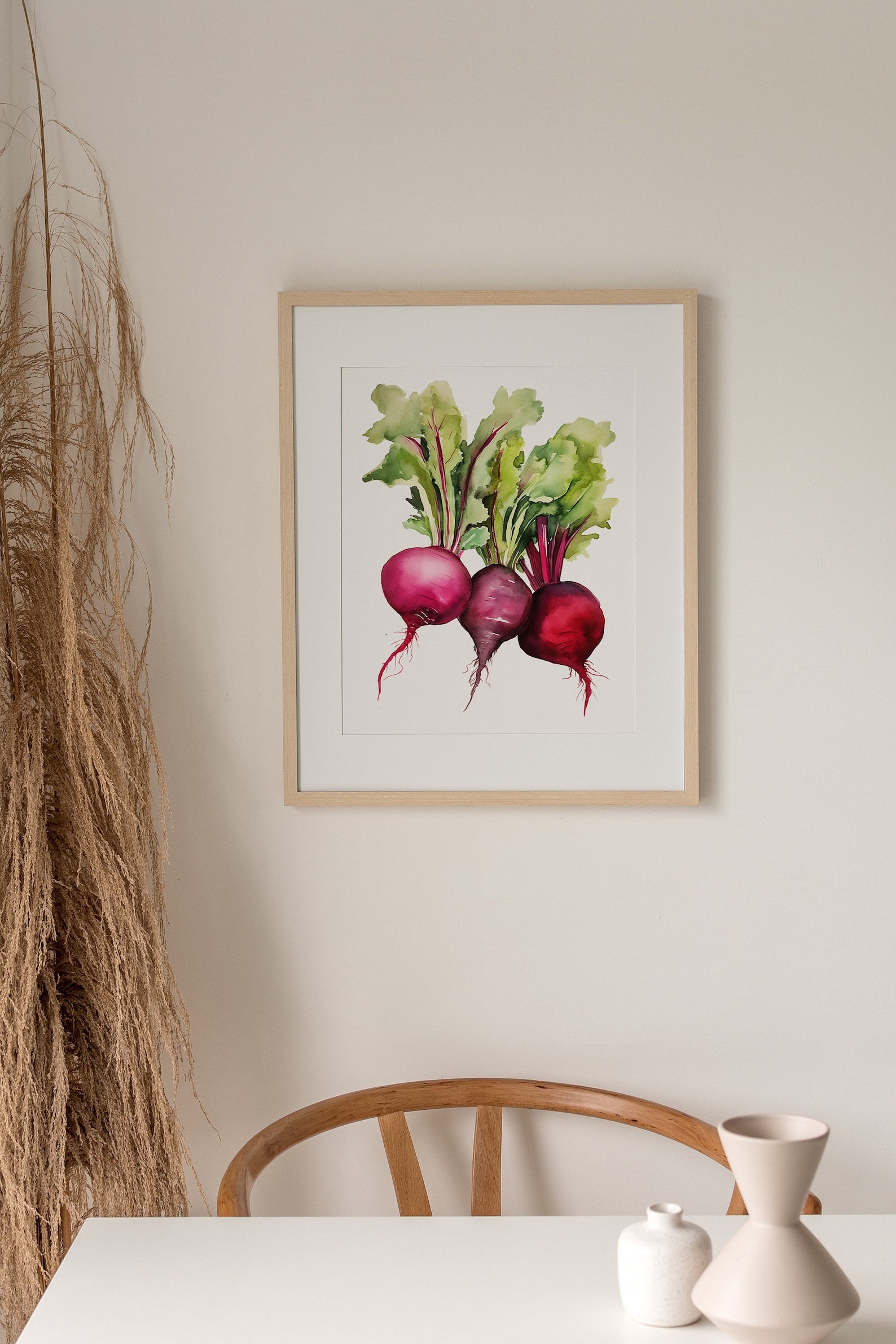 Beet Watercolor Print Vegetables Painting Kitchen Wall Art Modern ...