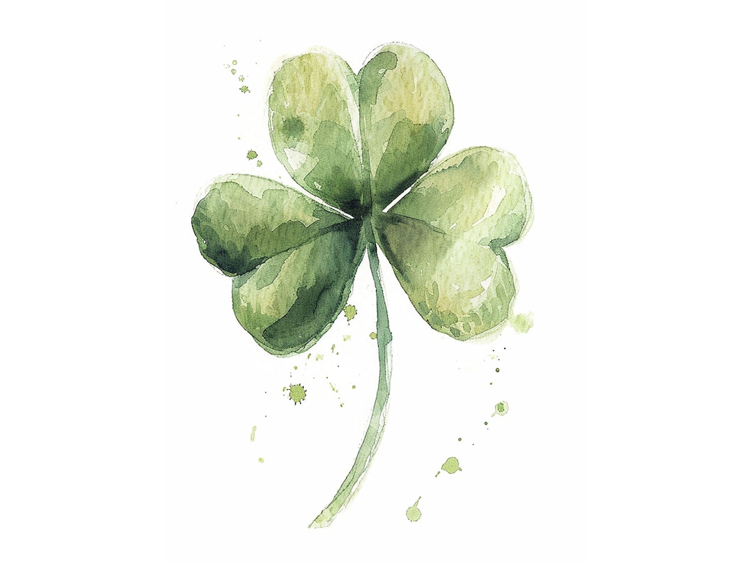 Shamrock Painting Shamrocks Watercolor Art Print Ireland Wall Art Irish Gift Celtic Art St ...