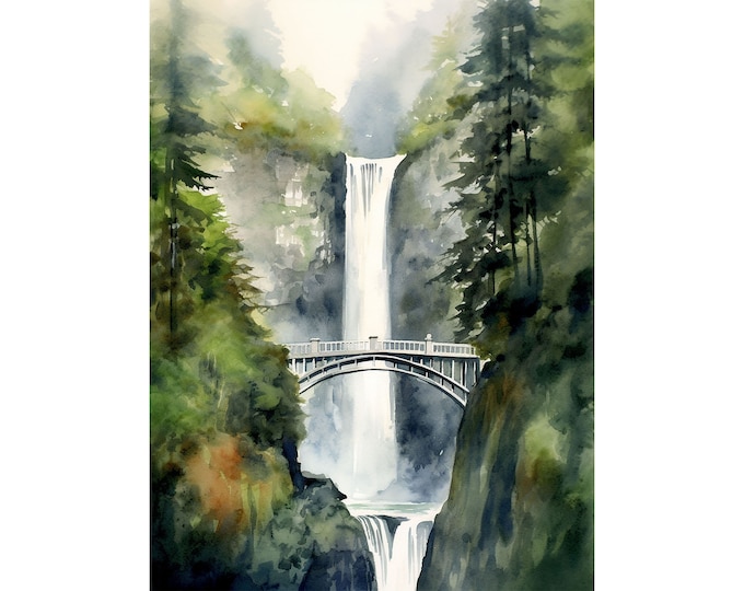 Multnomah Falls, Portland, Oregon, Landscape Photo Print - Etsy