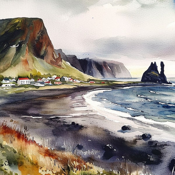 Iceland Painting - Etsy