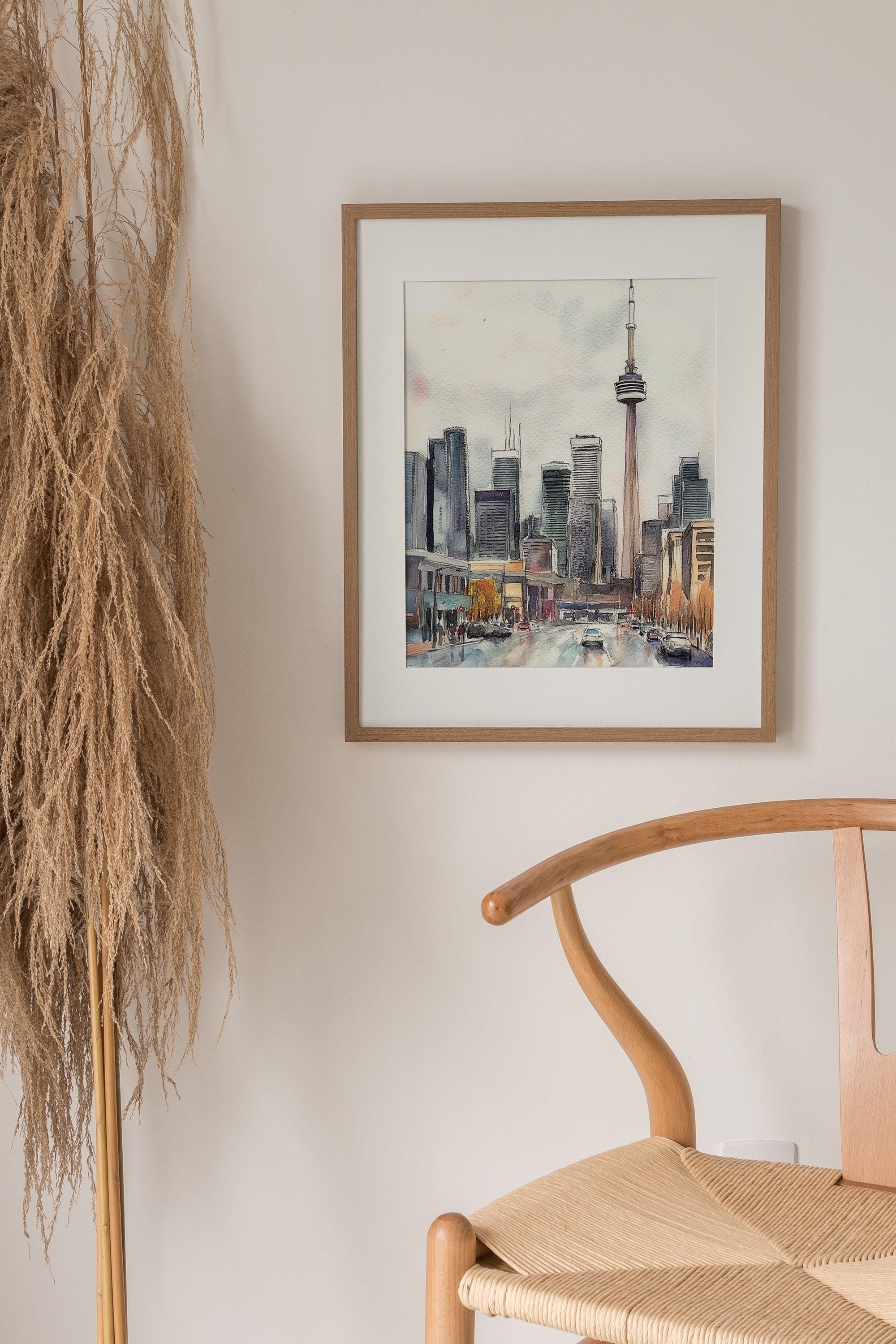 Toronto Painting Canada Watercolor Art Print Toronto Skyline Art ...