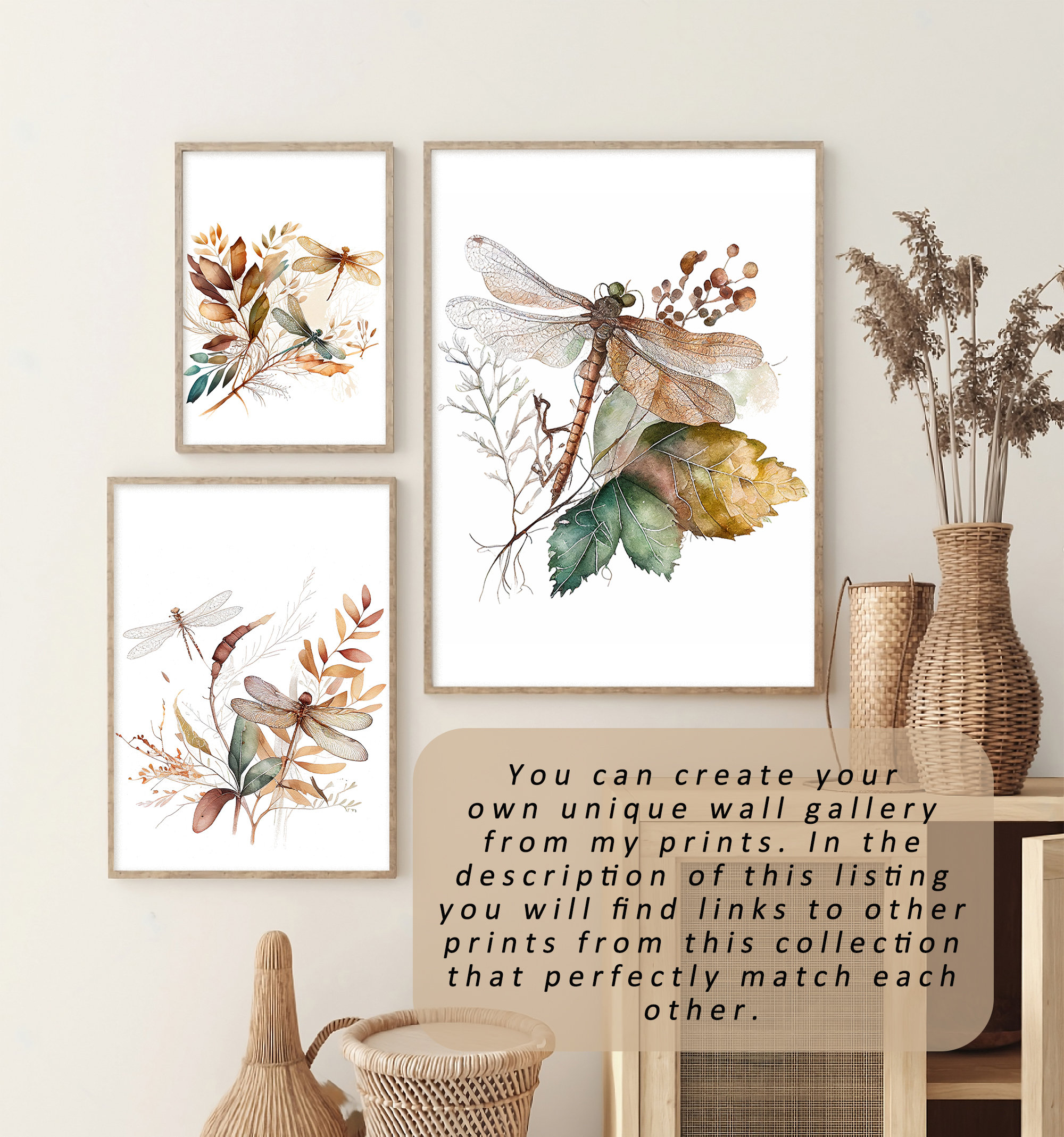 Dragonfly Poster Insect Watercolor Print From Original - Etsy