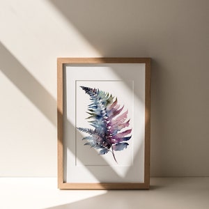 Fern Watercolor Painting Floral Art Print From Original Painting Abstract Botanical Wall Art ...